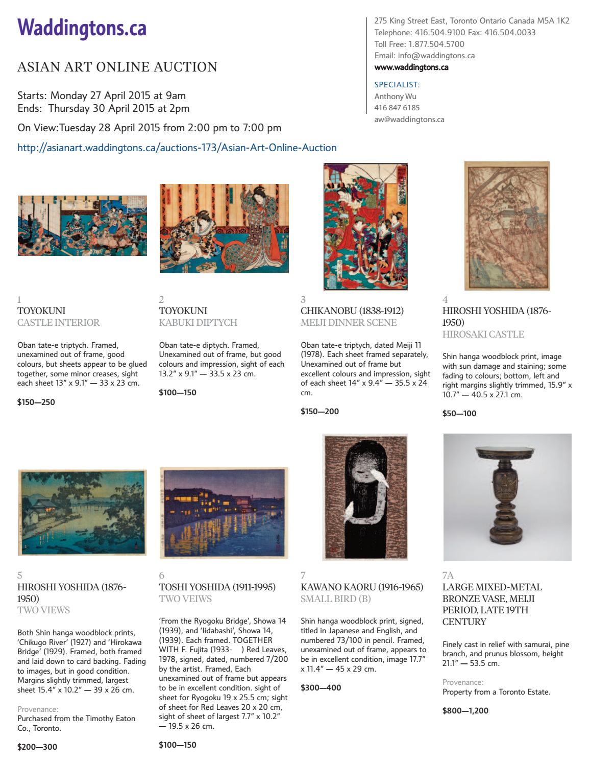 Asian Art Online Auction | Apr. 27 - 30, 2015 by waddingtons - Issuu