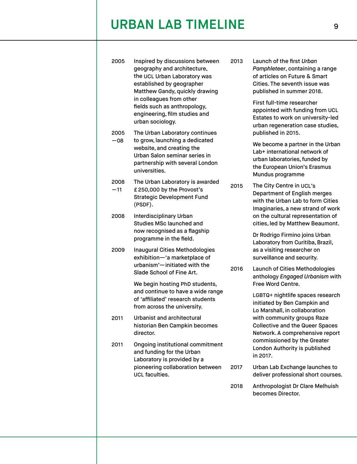 UCL Urban Laboratory Activities Report 2015 - 18 by UCL Urban ...