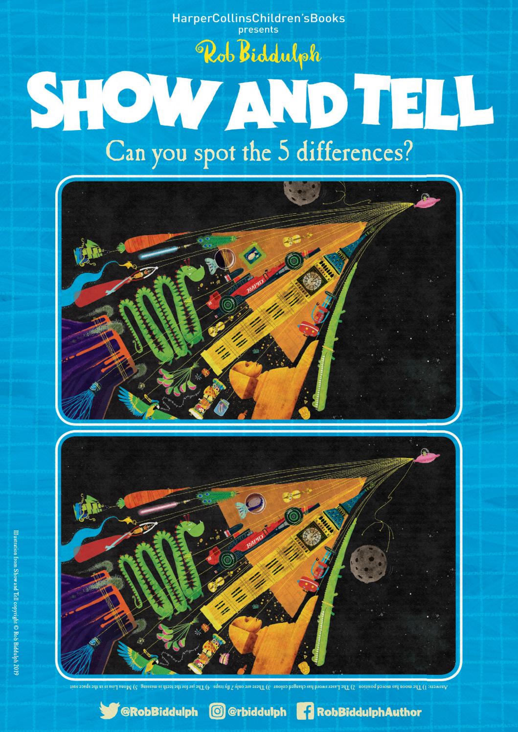 Show and Tell by Rob Biddulph - activity sheets by ...