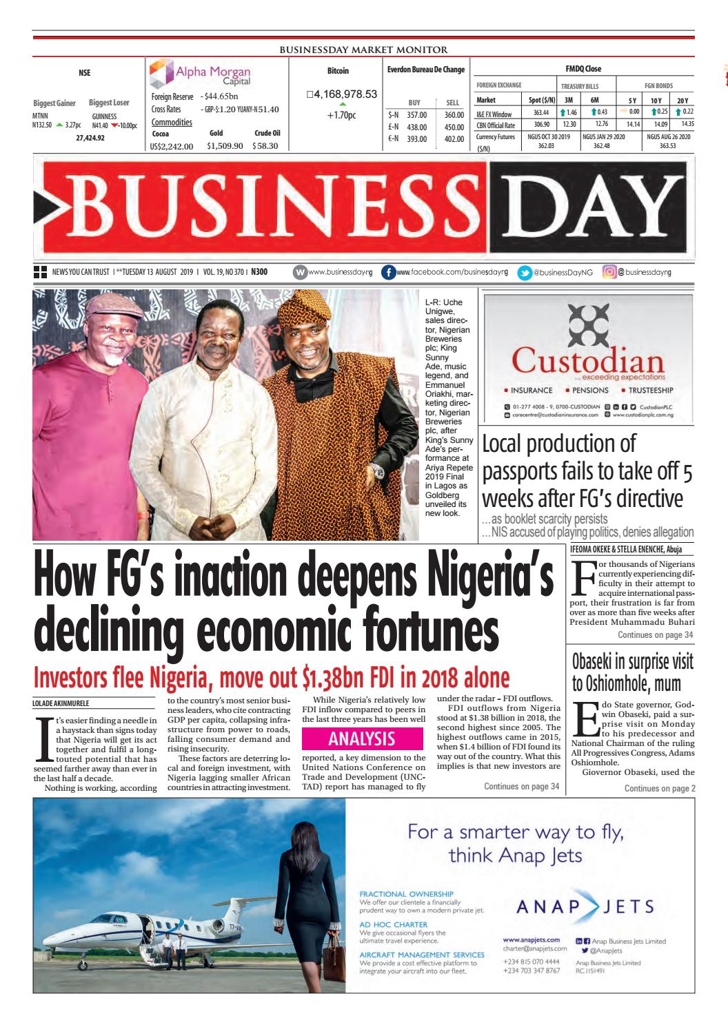 BusinessDay 13 Aug 2019 by BusinessDay - Issuu