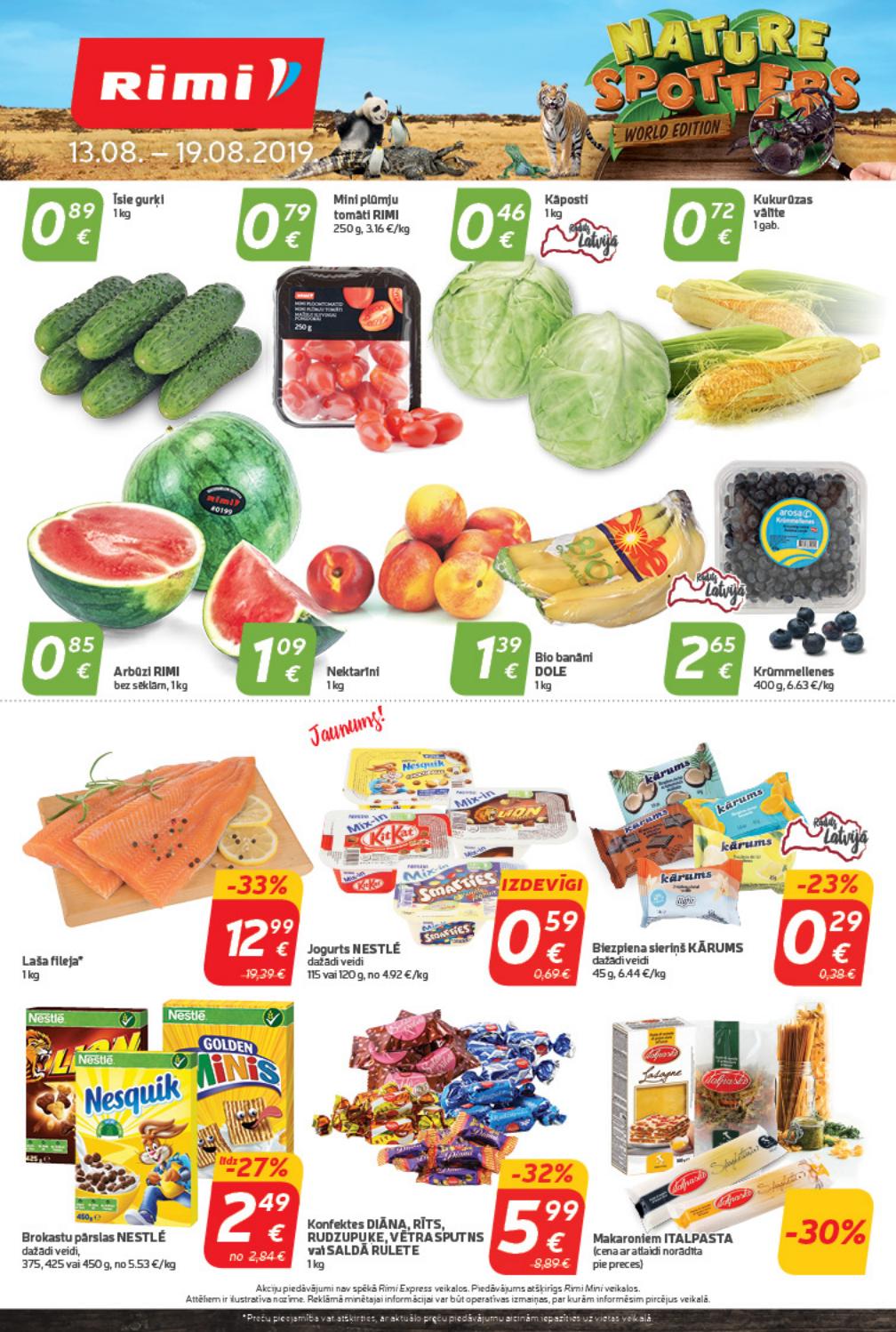 Rimi iknedēļas buklets 13.08-19.08.2019 by Rimi - Issuu