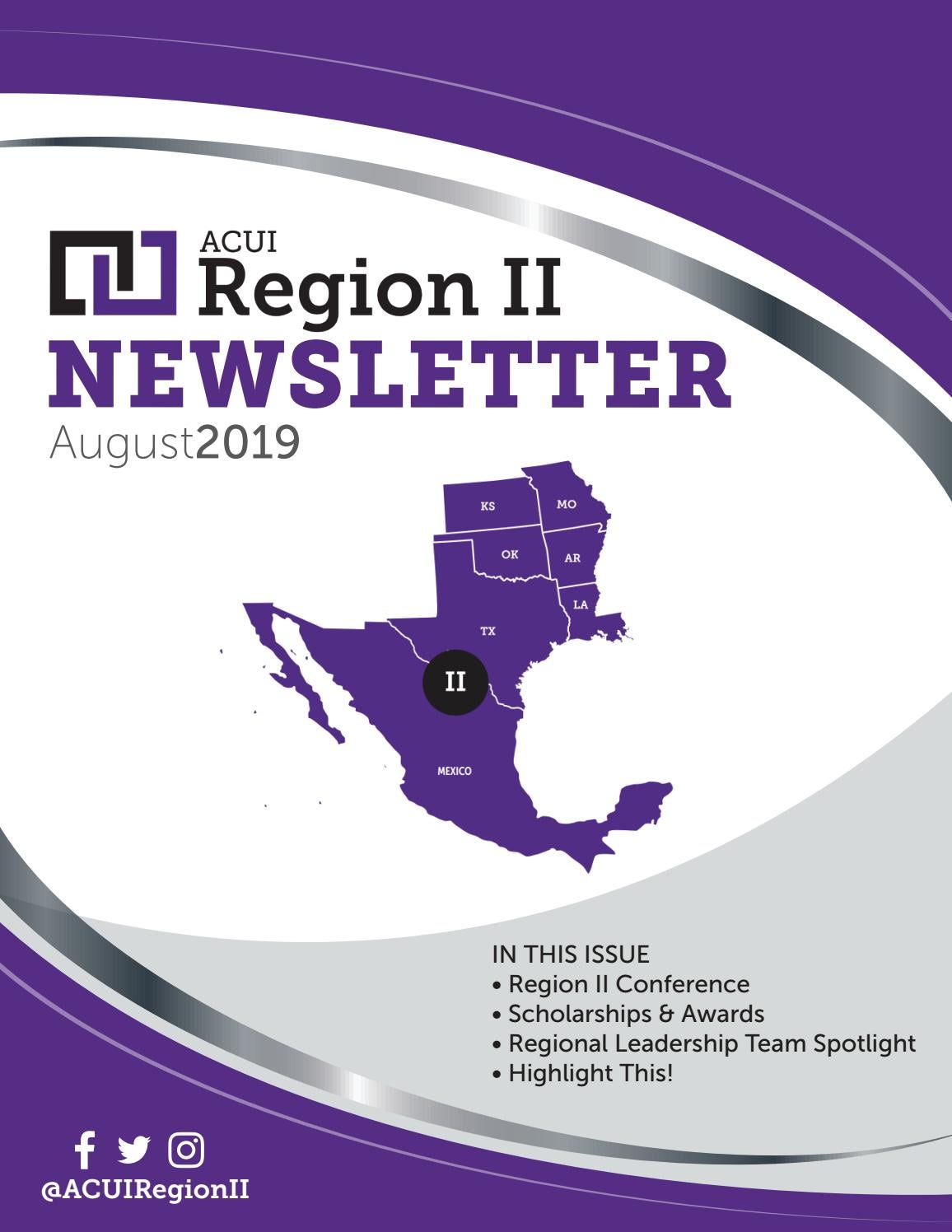 Region II August 2019 Newsletter by ACUI - Issuu