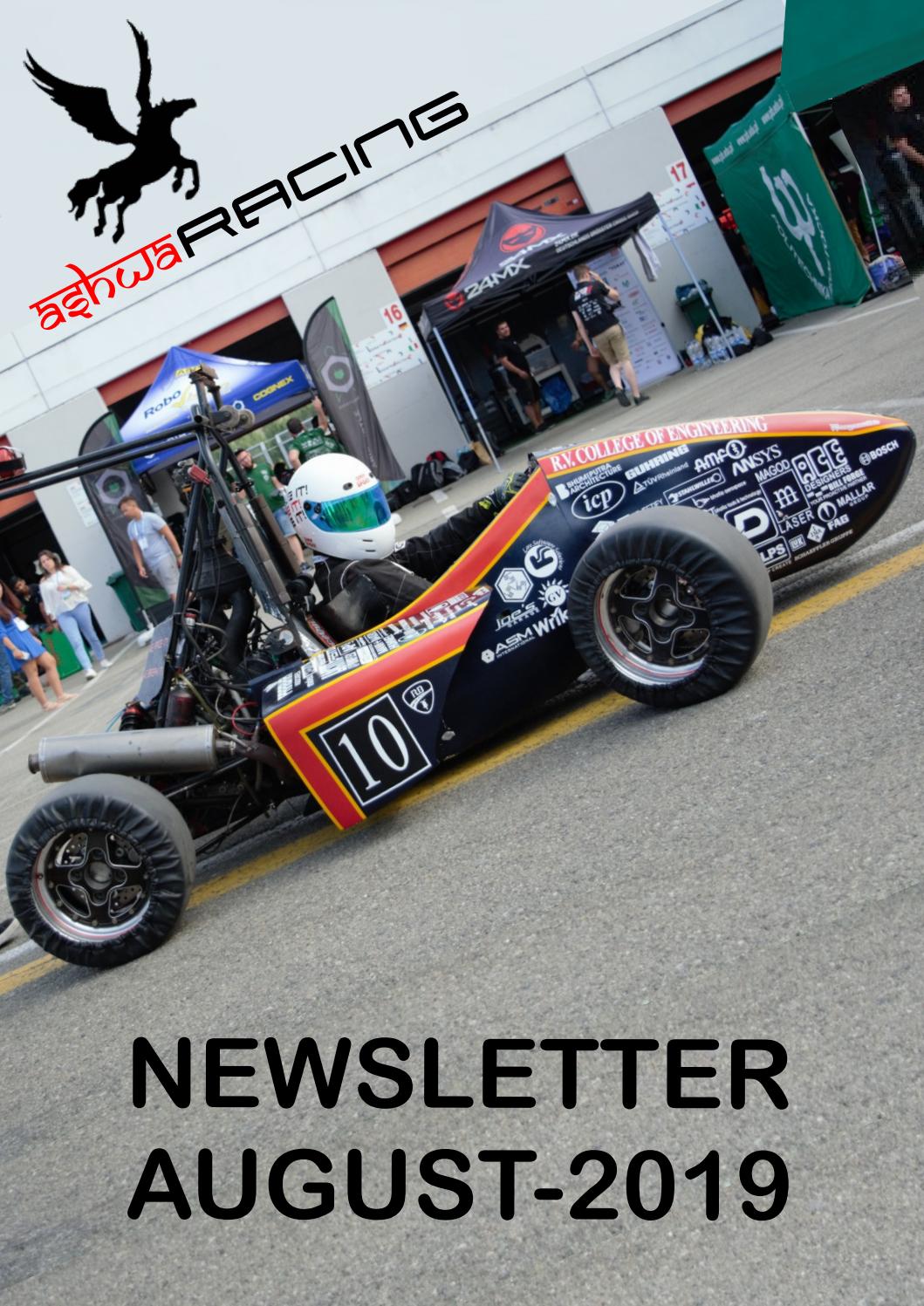 Ashwa Racing Newsletter - August 2019 Edition by Ashwa Racing - Issuu