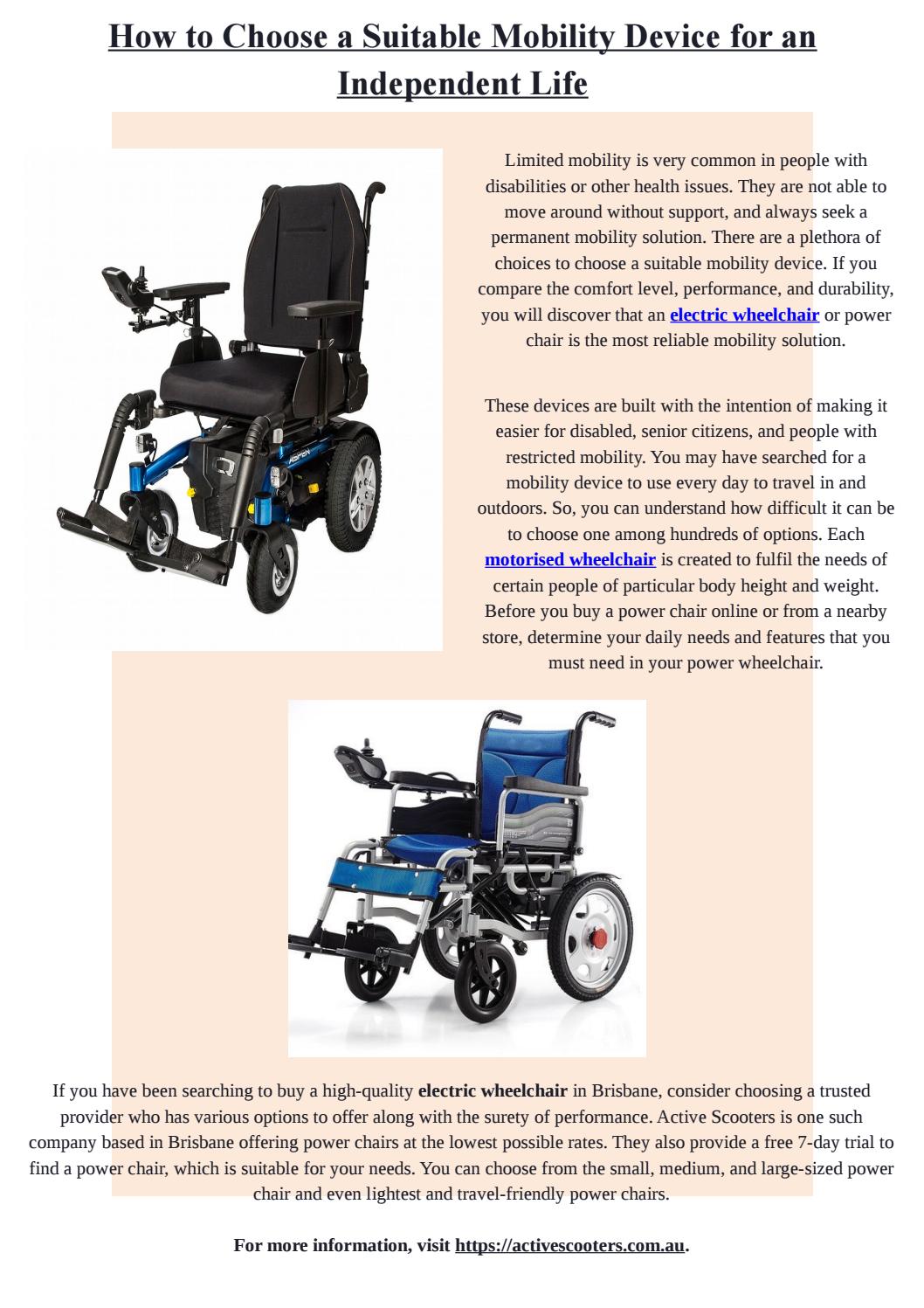 How to Choose a Suitable Mobility Device for an Independent Life by ...