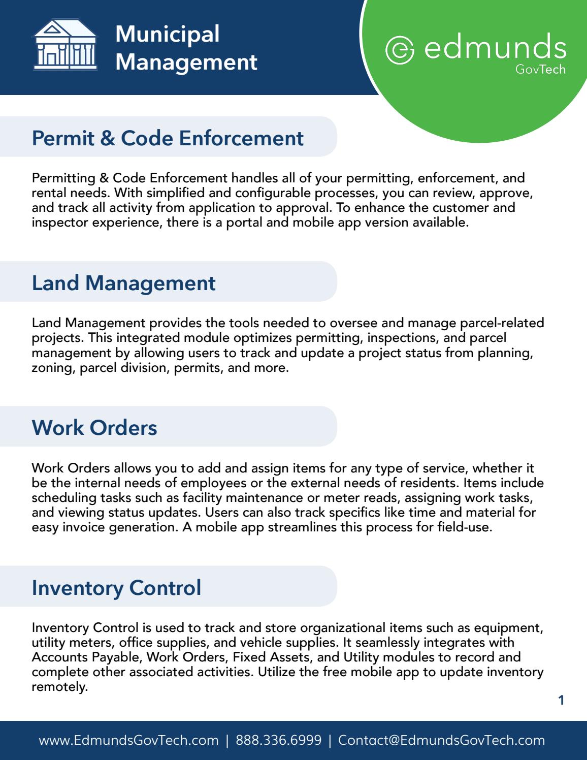Municipal Management by Edmunds GovTech - Issuu