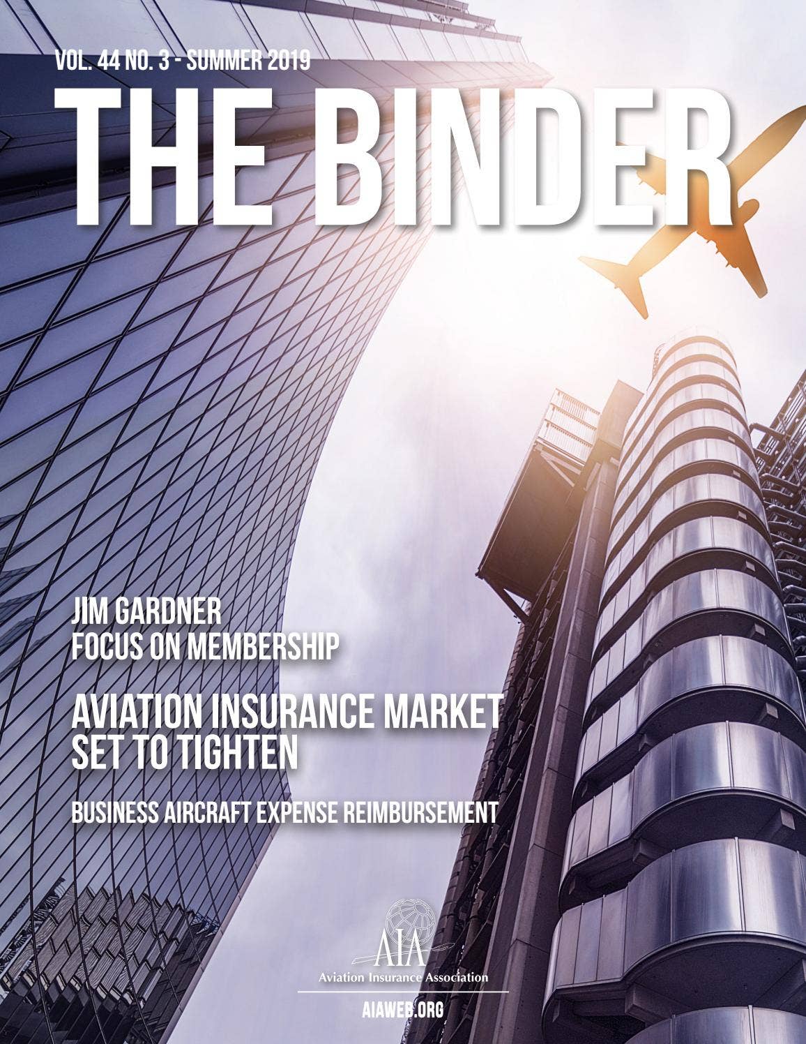 Binder Vol. 44 No. 3 Summer 2019 by Aviation Insurance Association - Issuu