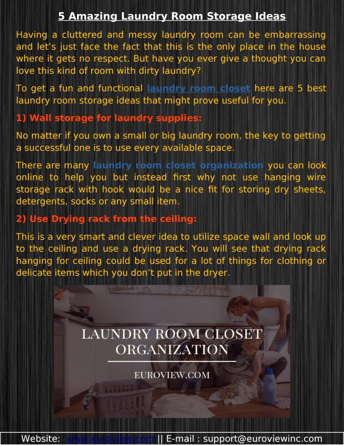 Amazing Laundry Room Ideas by Euroview - Issuu