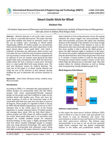 IRJET- Smart Guide Stick For Blind by IRJET Journal - Issuu