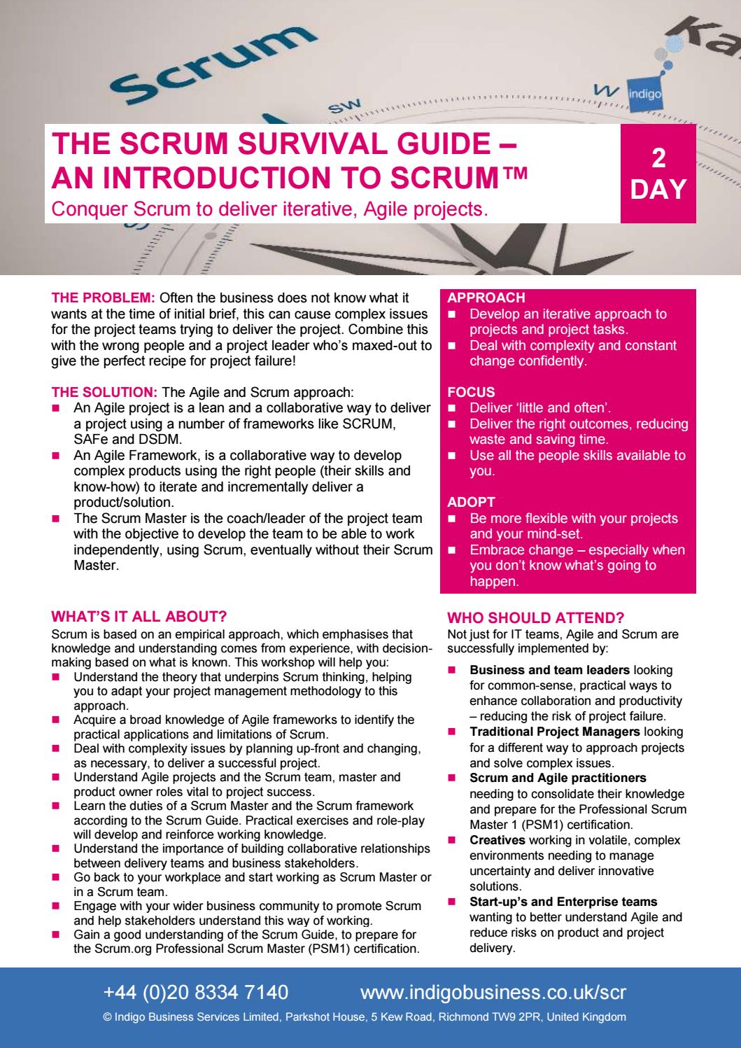 The Scrum Survival Guide – Delivering Agile Projects™ by Indigo ...
