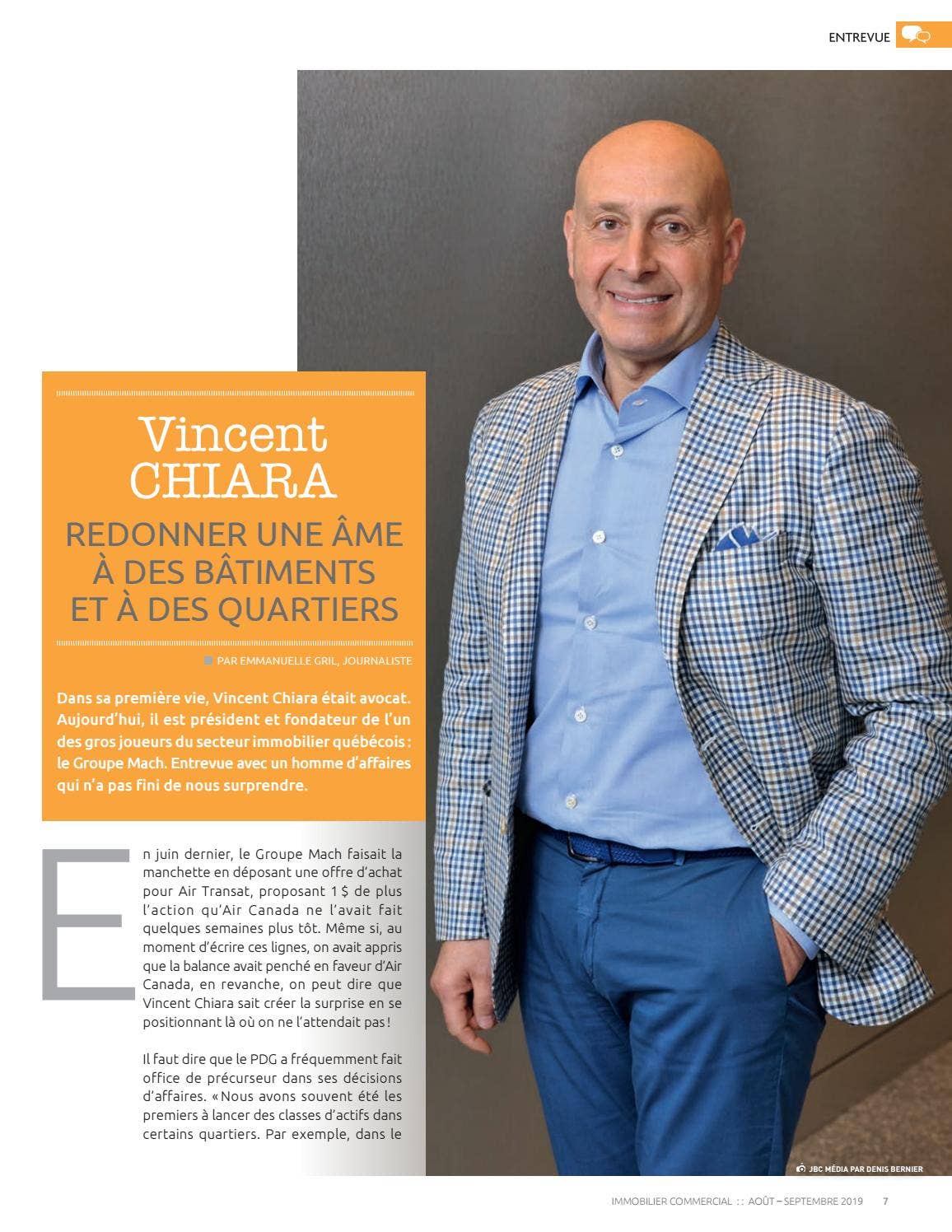 Entrevue : Vincent Chiara - Immobilier commercial volume 12 numéro 4 by ...