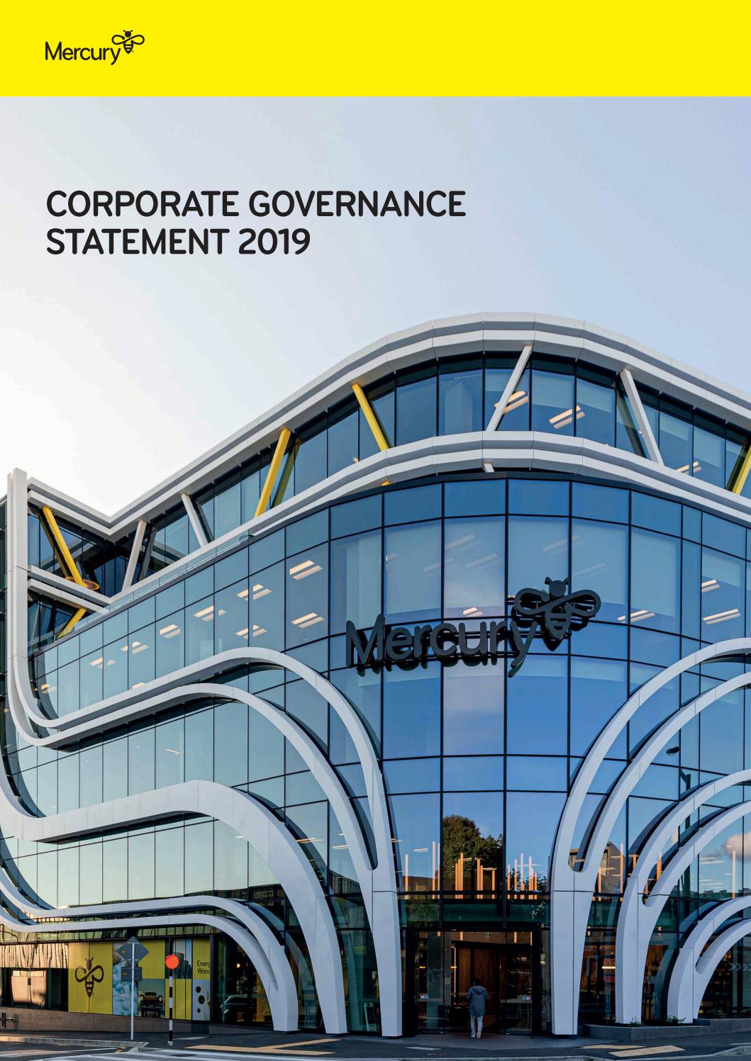 Corporate Governance Statement 2019 By Mercury Issuu