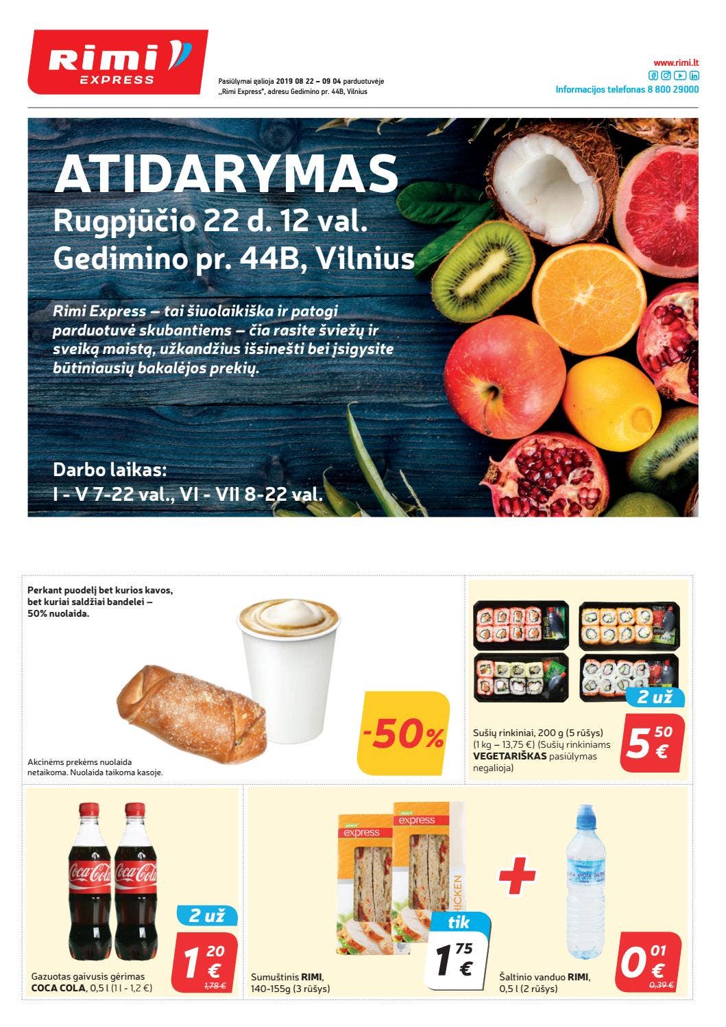 Naujos „Rimi Express“ parduotuvės Vilniuje atidarymo leidinys by Rimi ...