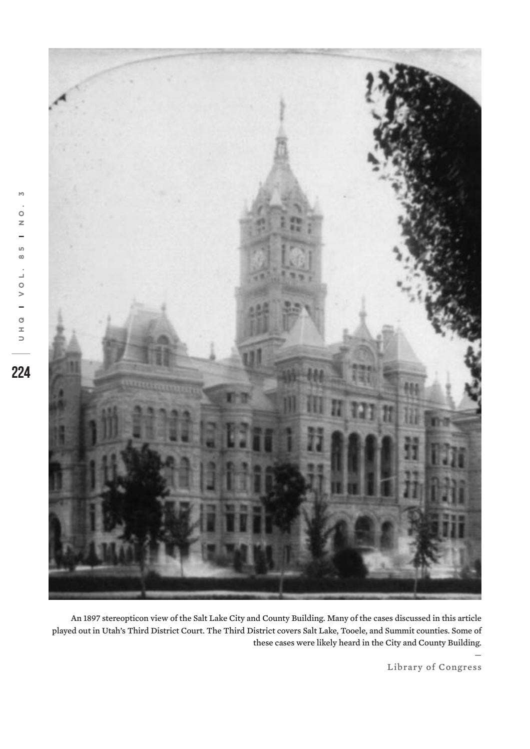 Utah Historical Quarterly, Volume 85, Number 3, 2017 by Utah Historical ...