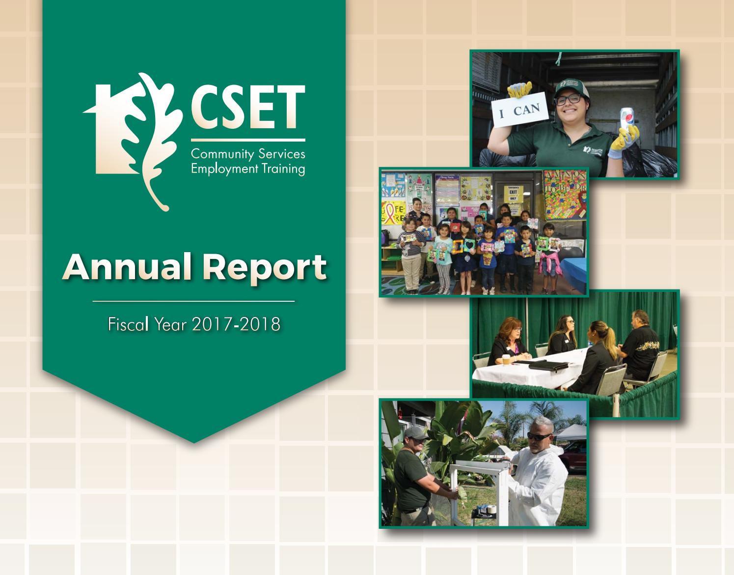 CSET Annual Report FY1718 by Community Services Employment Training ...