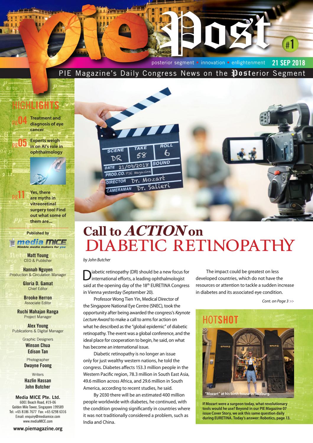 PIE POST (EURETINA 2018 VIENNA) - DAY 1 by Media MICE - Issuu