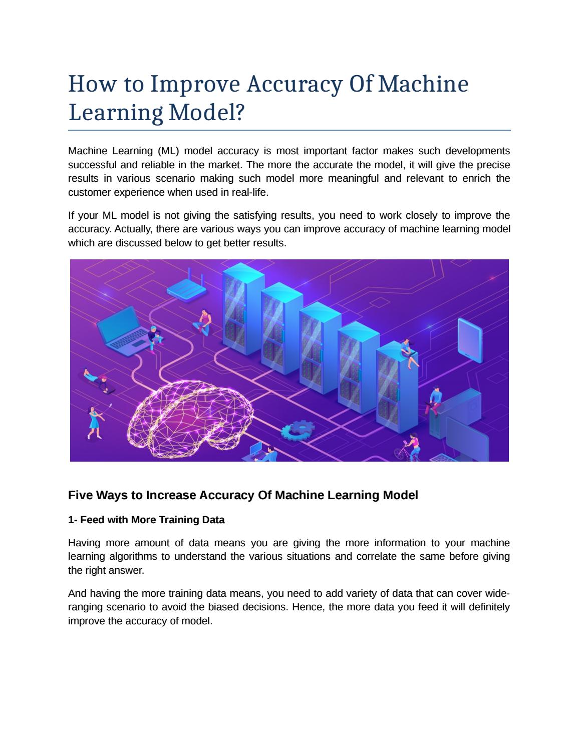 How to Improve Accuracy Of Machine Learning Model ? by Cogito Tech - Issuu