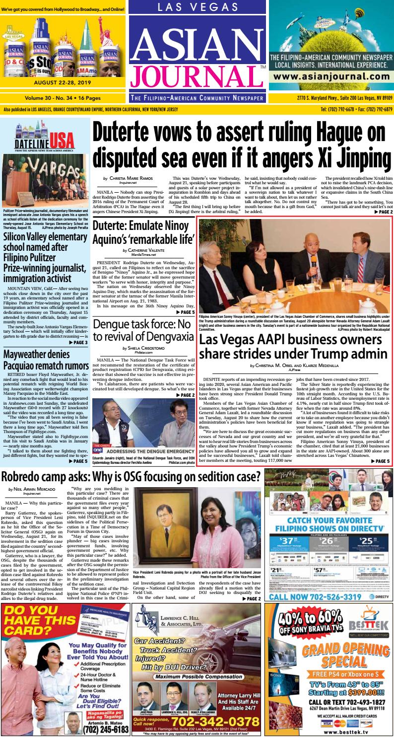 082219 - Las Vegas Edition by Asian Journal Community Newspapers - Issuu