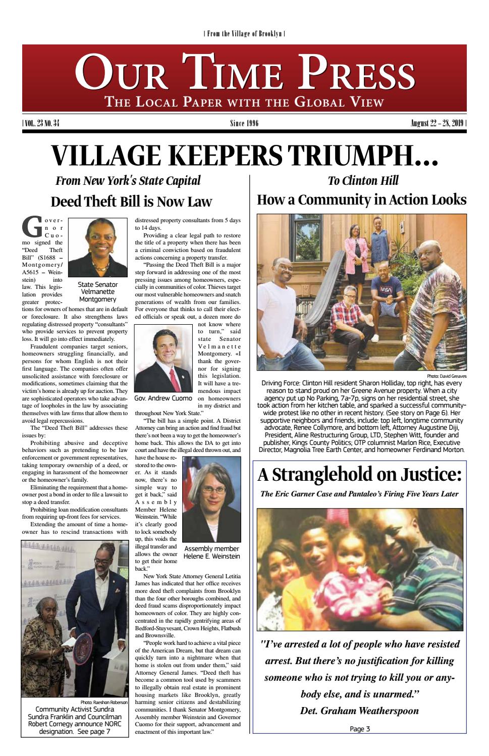 OUR TIME PRESS | August 22 – 28, 2019 by Mike Kurov - Issuu