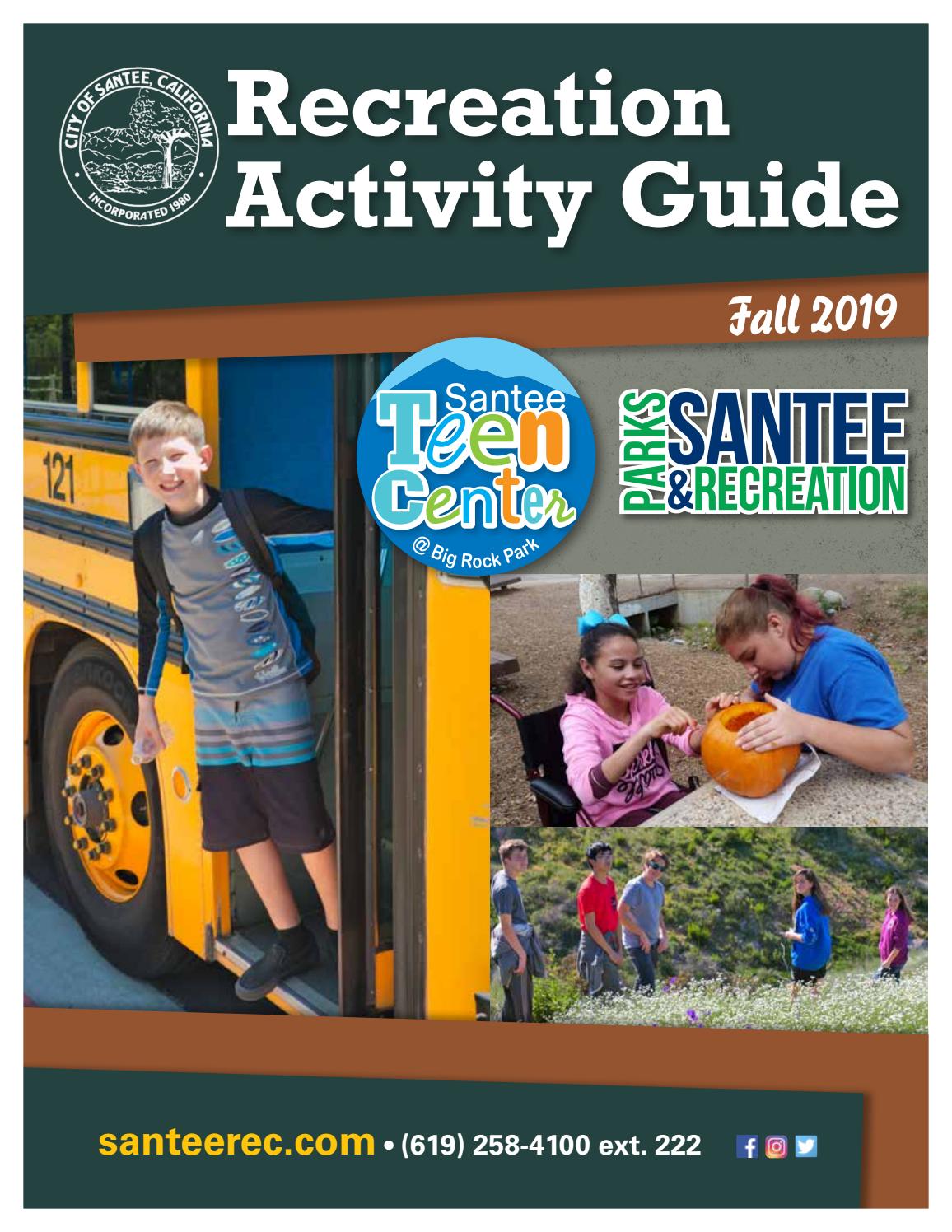 Santee 2019 Fall Recreation Activity Guide by City of Santee Recreation ...