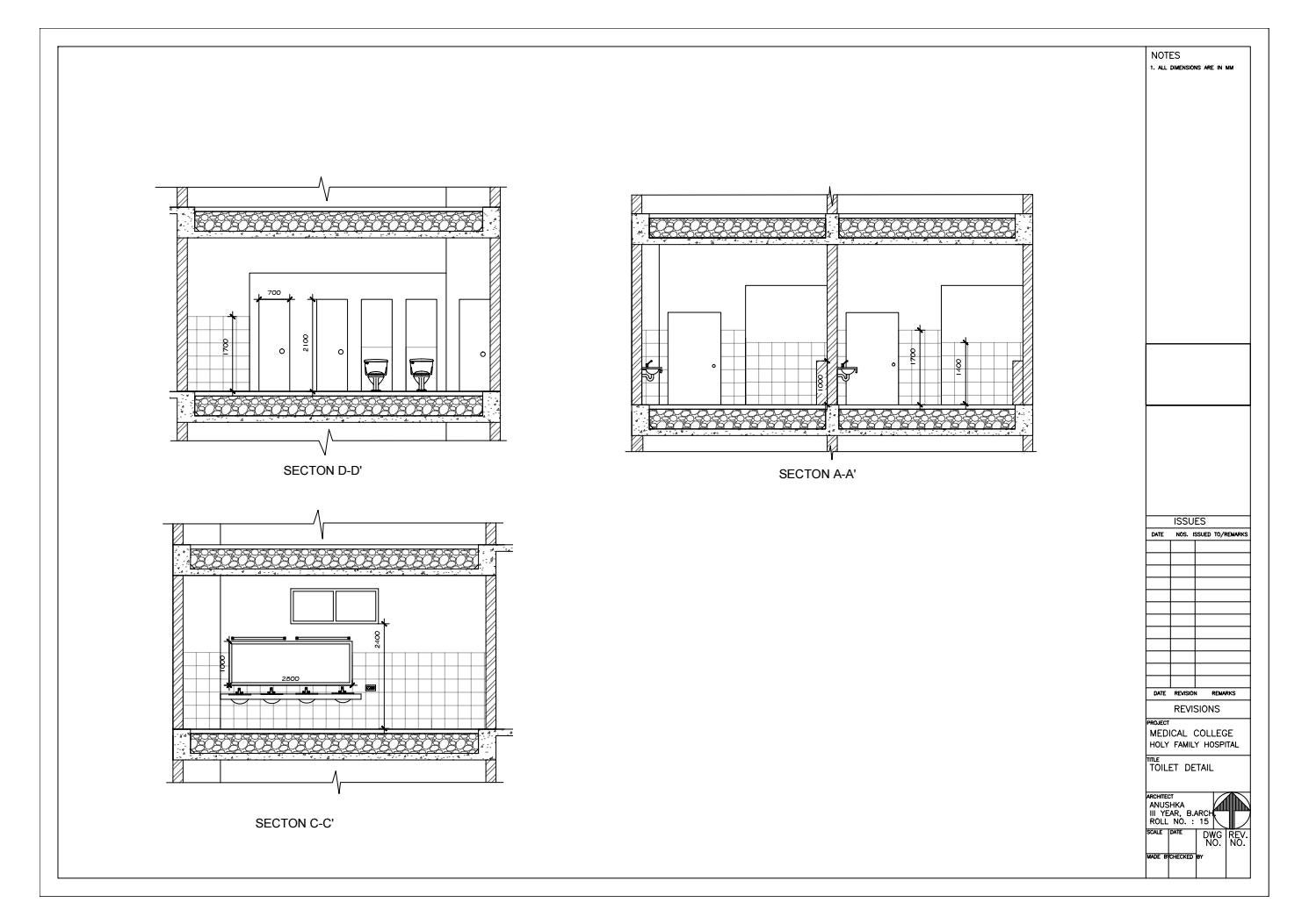 Working Drawing Toilet detail. part 2. by Anushka Saxena - Issuu