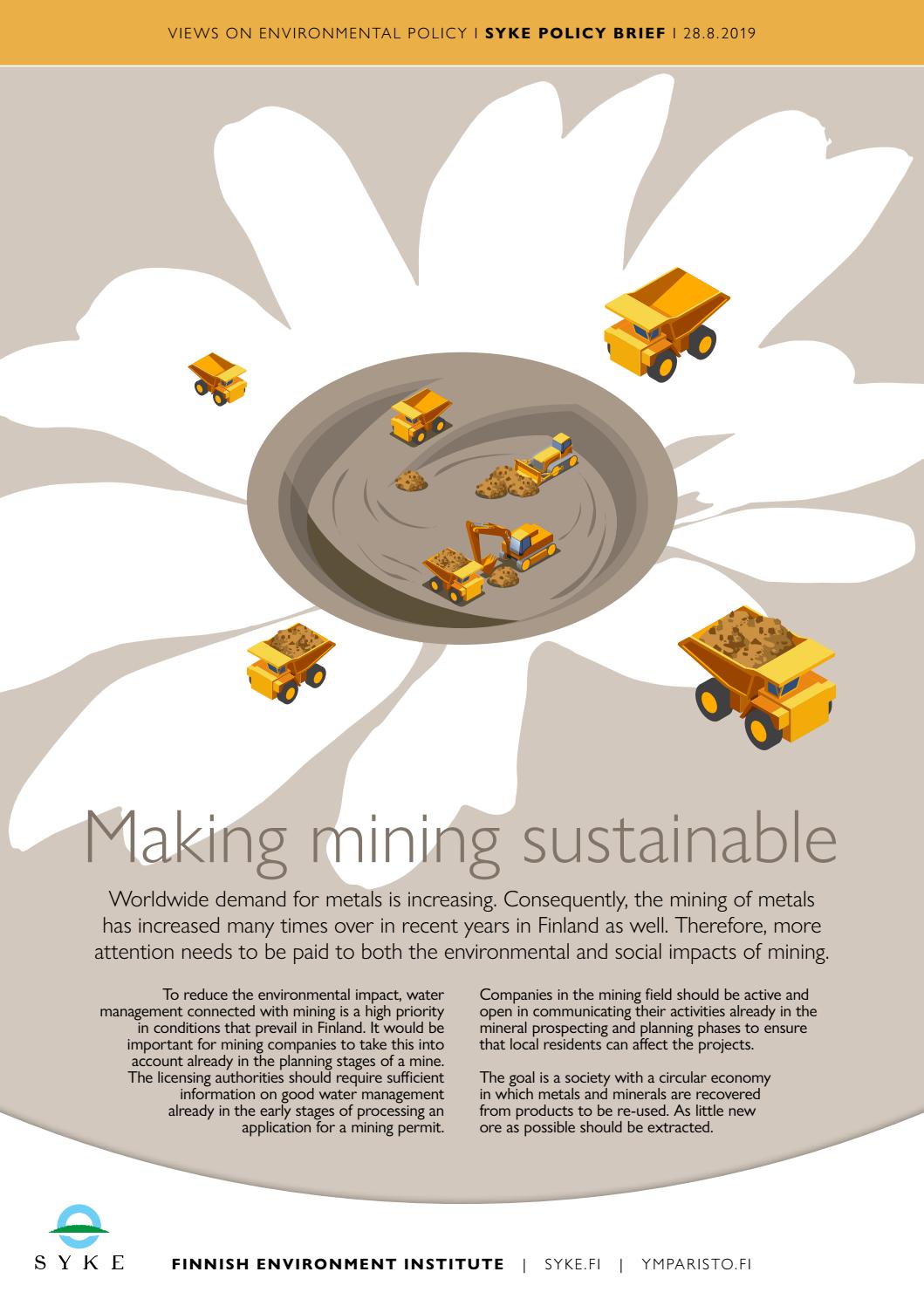 Making mining sustainable by Suomen ympäristökeskus - Finnish ...