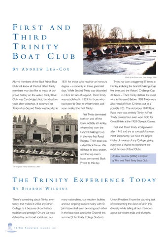 The Fountain Issue 01 - Jul 2005 by Trinity College Cambridge - Issuu