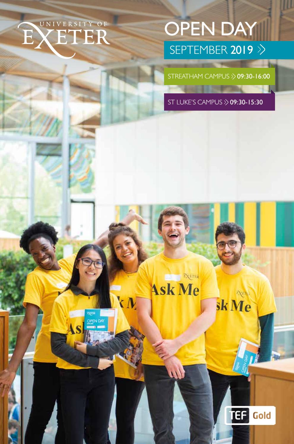 University of Exeter Open Day September 2019 by University of Exeter ...