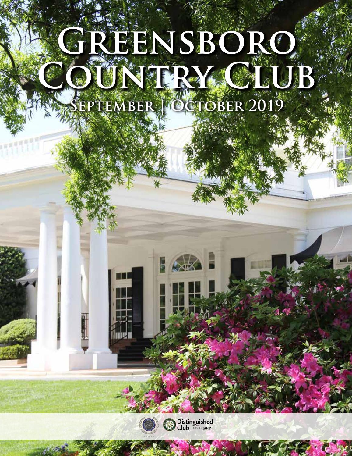 GCC September | October 2019 Newsletter by Greensboro Country Club - Issuu