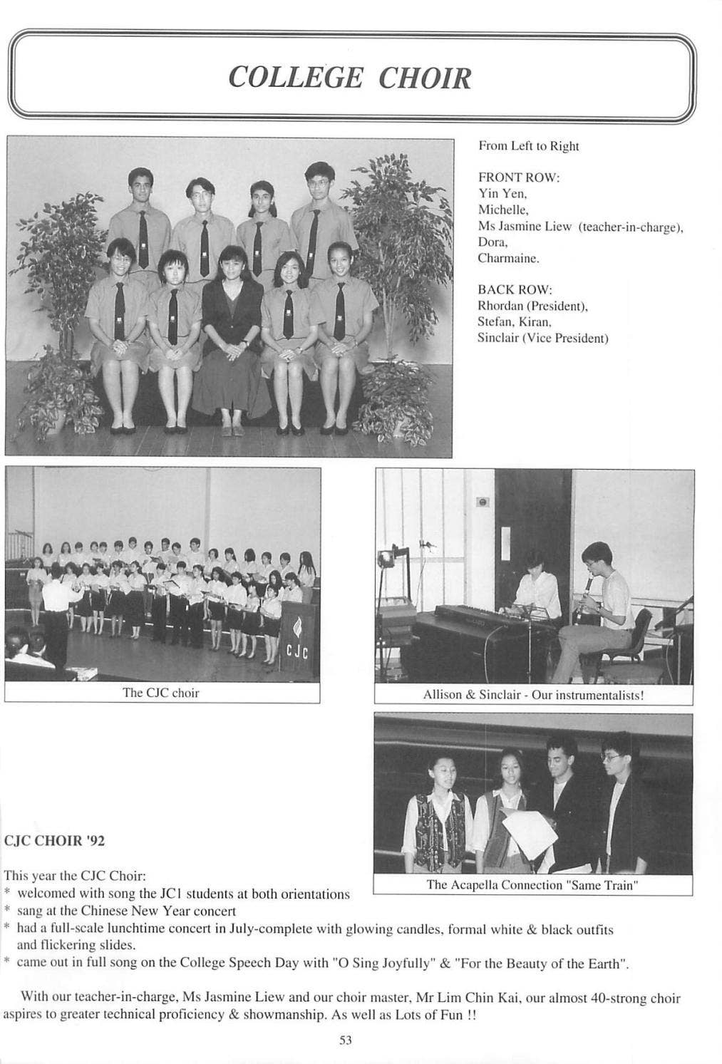 CJC Yearbook 1992 by Catholic JC - Issuu