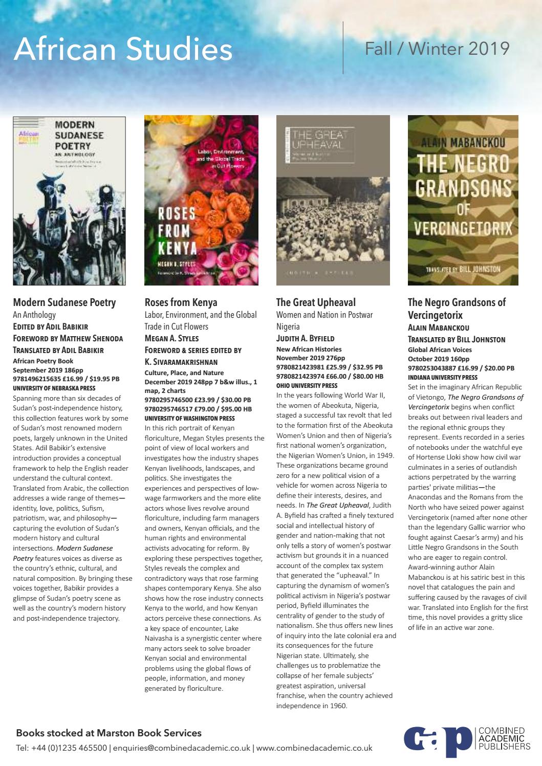 African Studies F19 by Mare Nostrum Group - Issuu