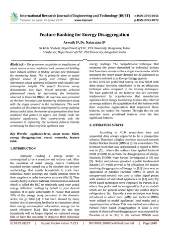 IRJET- Feature Ranking for Energy Disaggregation by IRJET Journal - Issuu