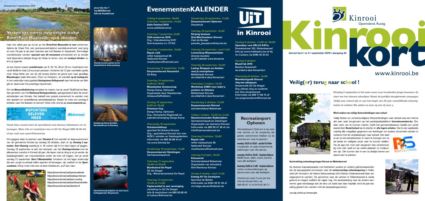 Kinrooi KORT #04 september 2019 by Gemeente KINROOI - Issuu
