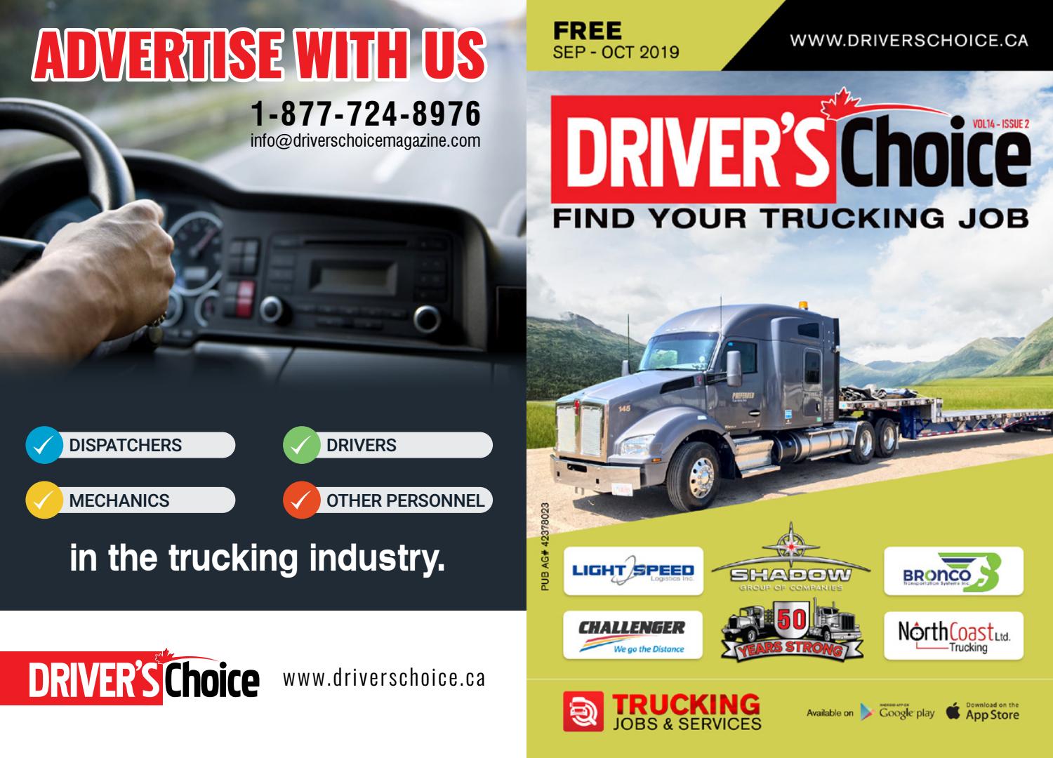 Driver's Choice Sep-Oct 2019 ( Find Your Trucking Job) by Creative ...