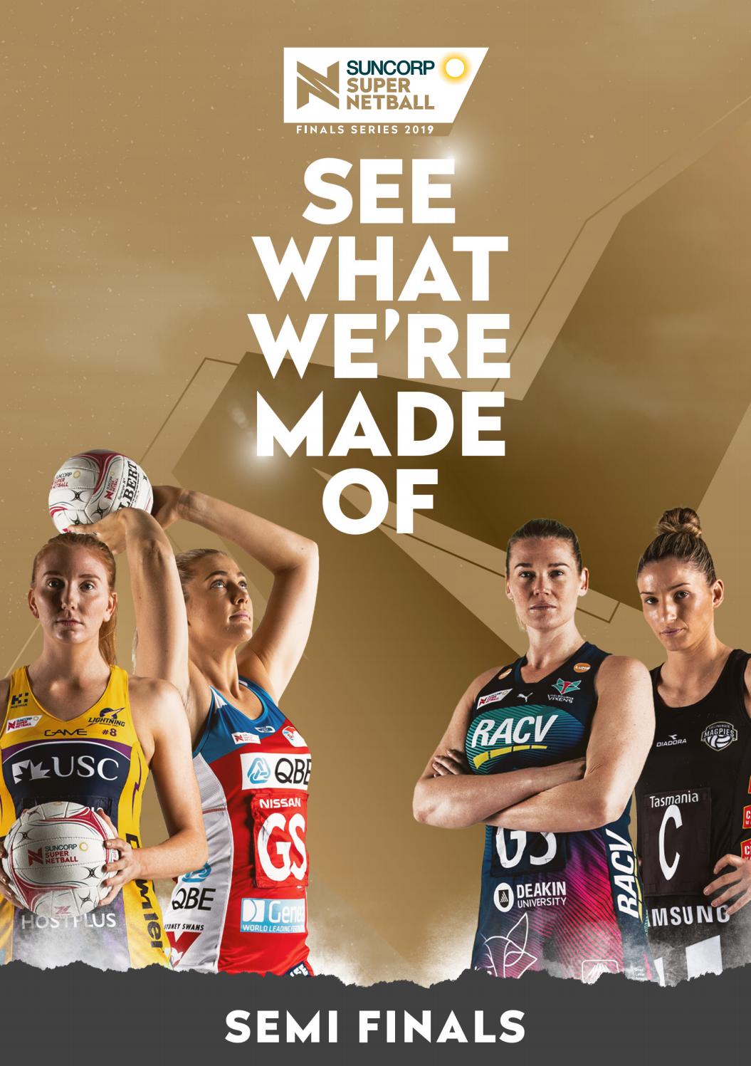 2019 Suncorp Super Netball Semi Final's Program by Netball Australia ...