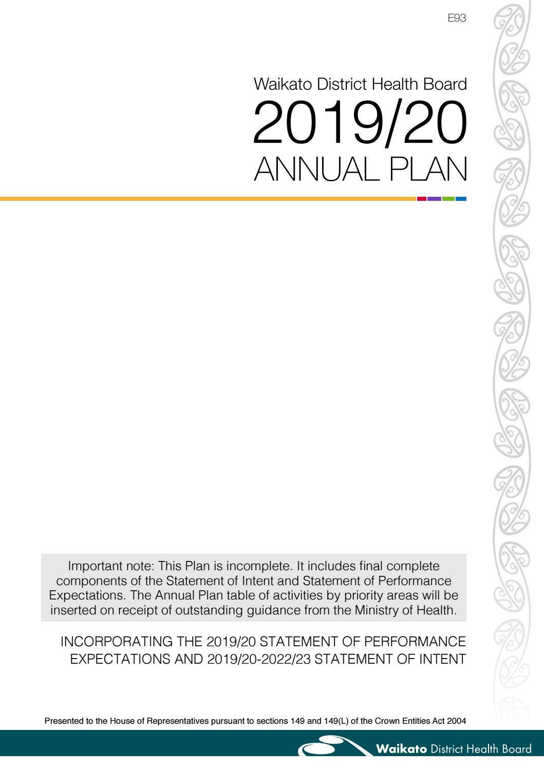 Waikato DHB Annual Plan by Health NZ - Waikato - Issuu
