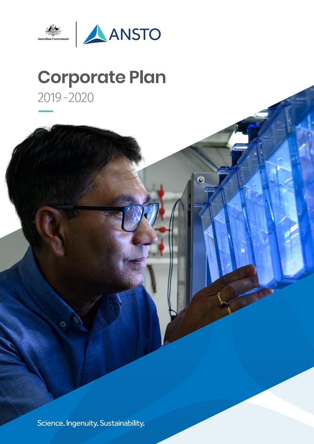 ANSTO Corporate Plan 2019-2020 by ansto2 - Issuu