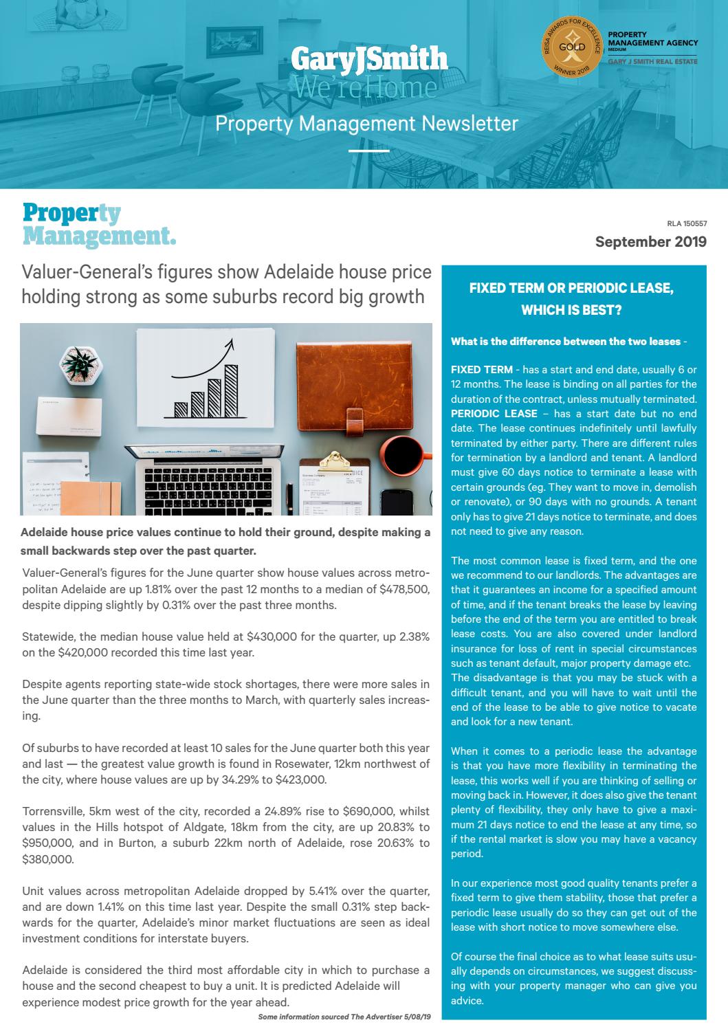 Property Management Newsletter - September 2019 by The Fotobase Group ...