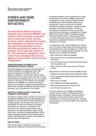 Case study: Gender, women's economic empowerment and financial ...