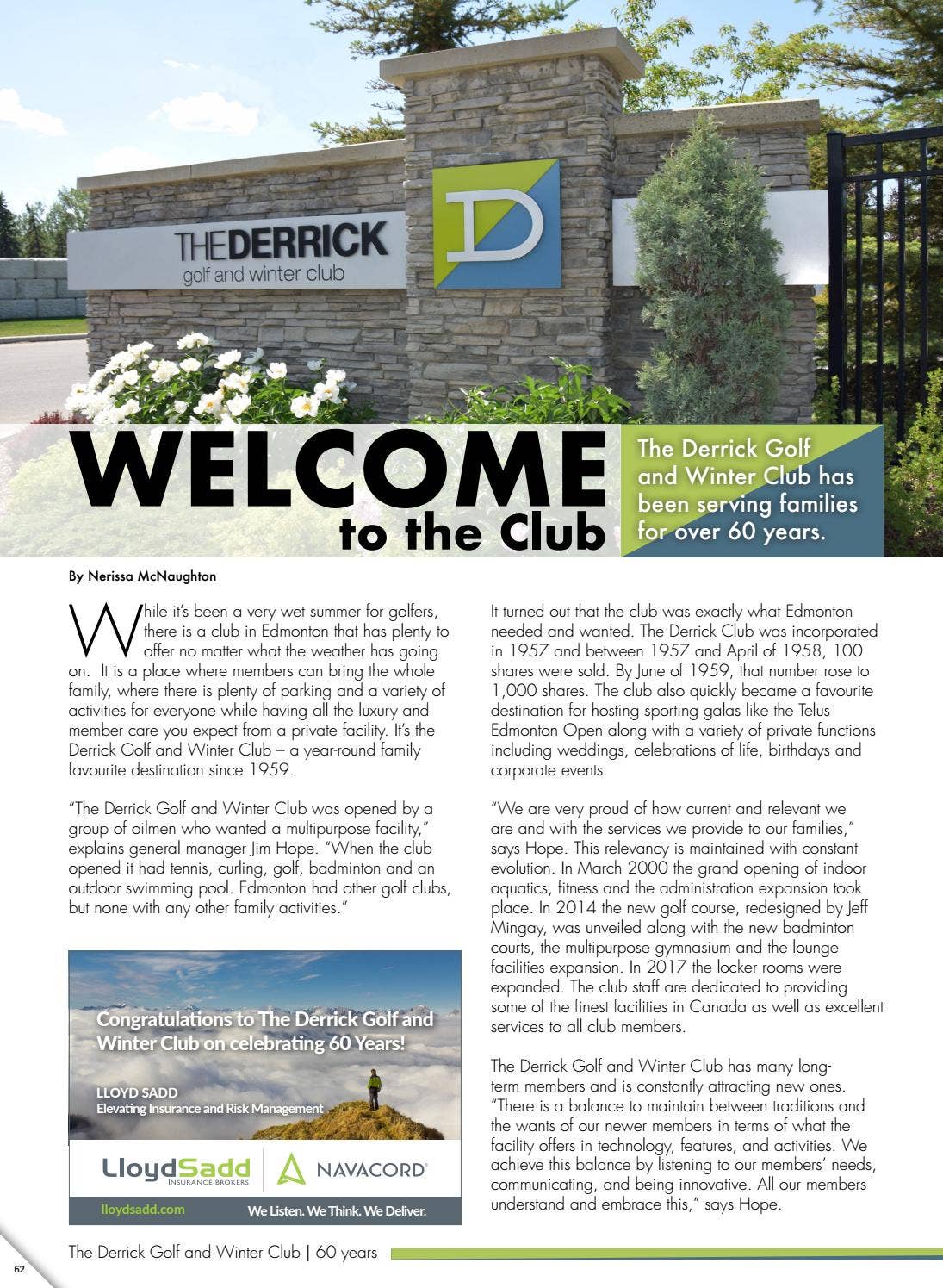 Derrick Golf & Winter Club - Celebrating 60 Years by Business in ...