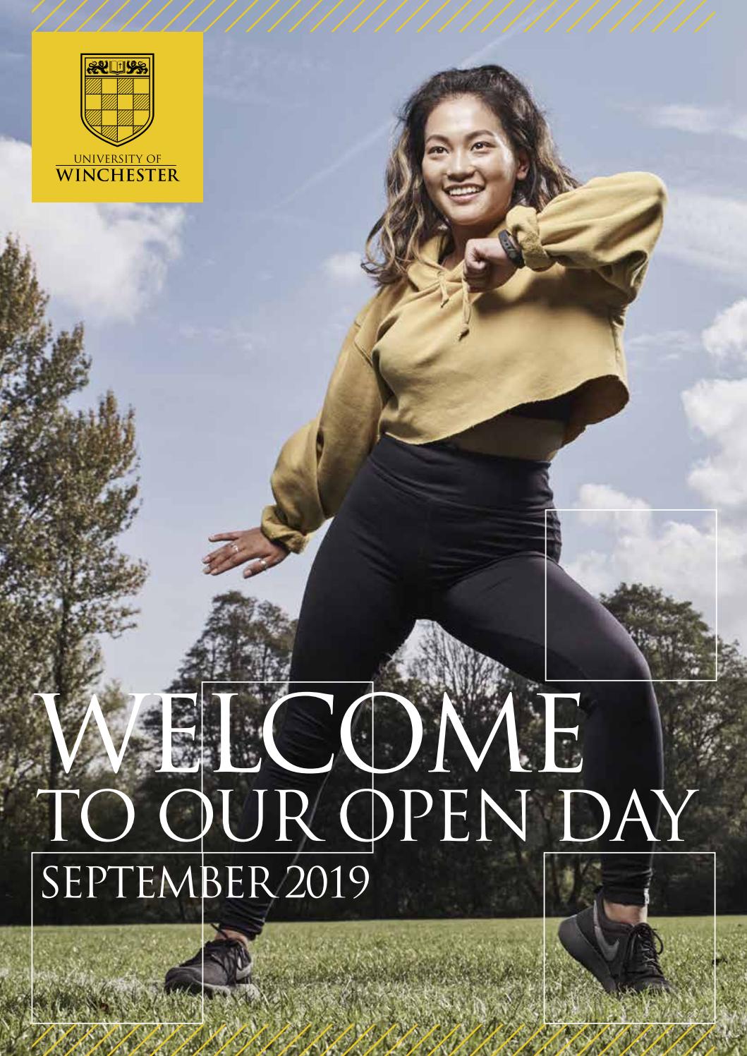 September 2019 Open Day Programme by University of Winchester - Issuu