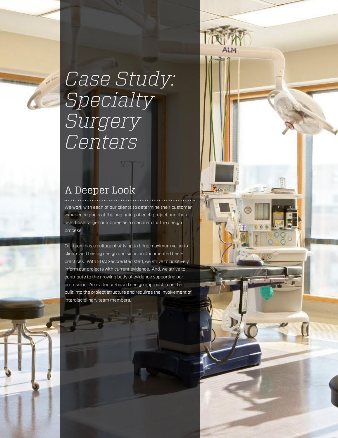 Case Study: Specialty Surgery Centers by Array Architects - Issuu