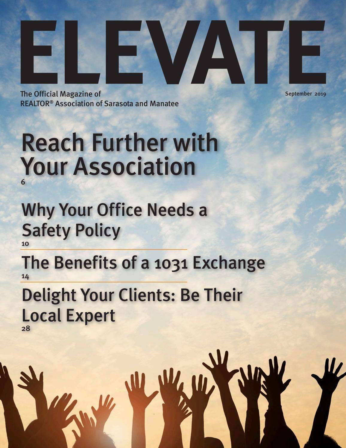 ELEVATE Magazine - RASM - September 2019 Issue by REALTOR® Association of Sarasota and Manatee ...