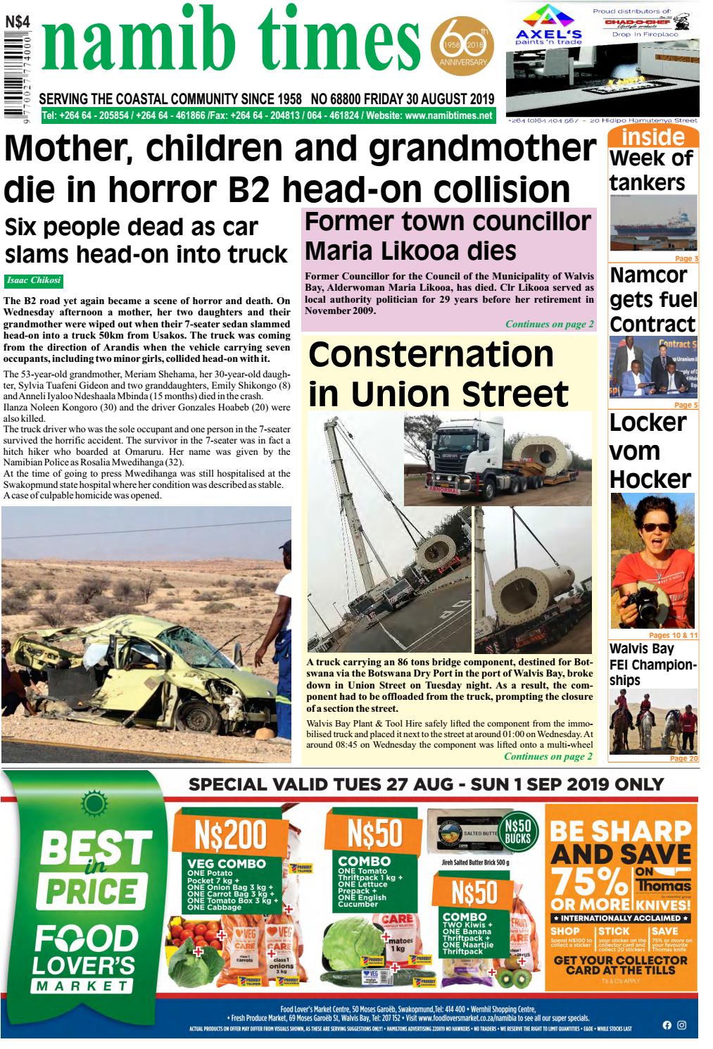 30 august namib times e-edition by Namib Times Virtual - Issuu