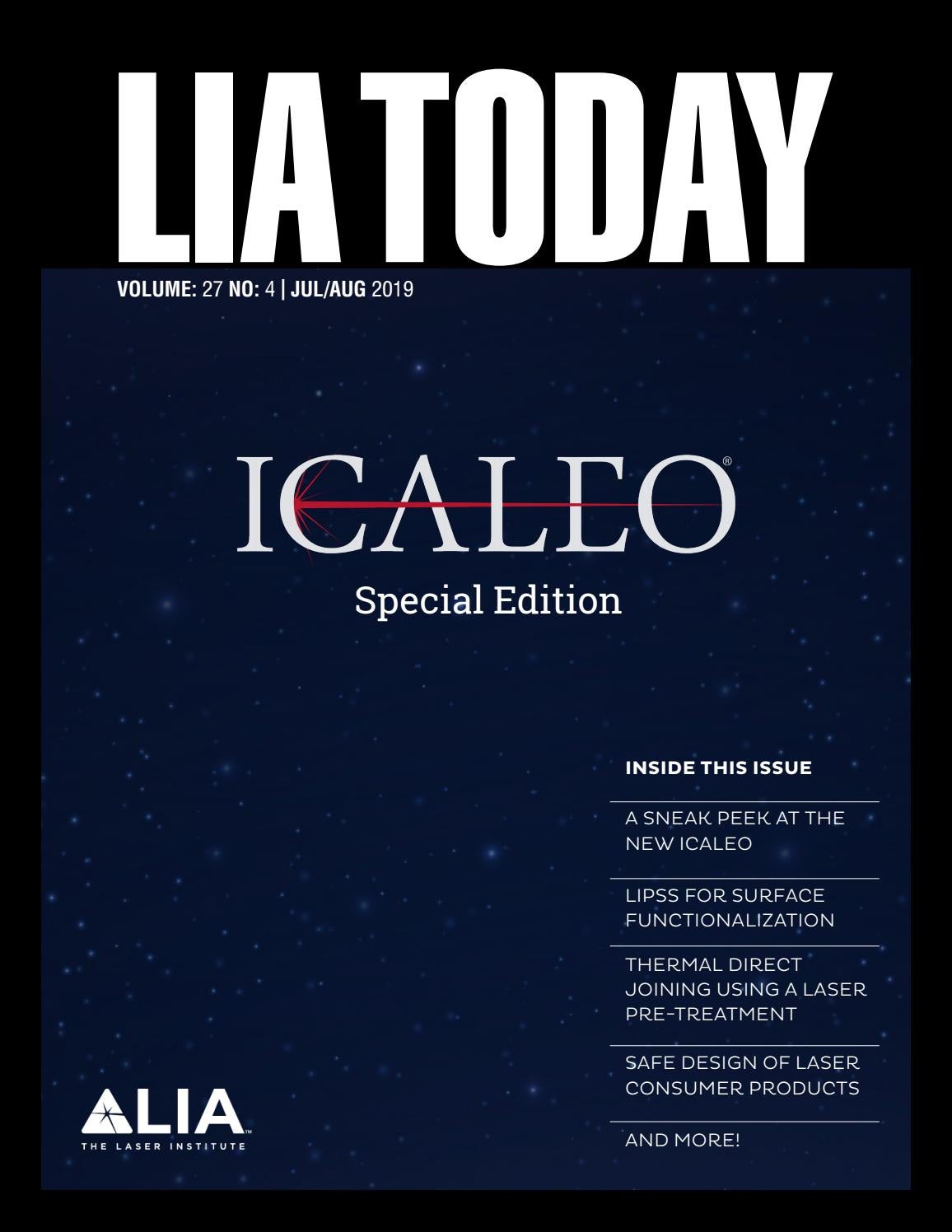 LIA TODAY - ICALEO Special Edition by Laser Institute of America - Issuu
