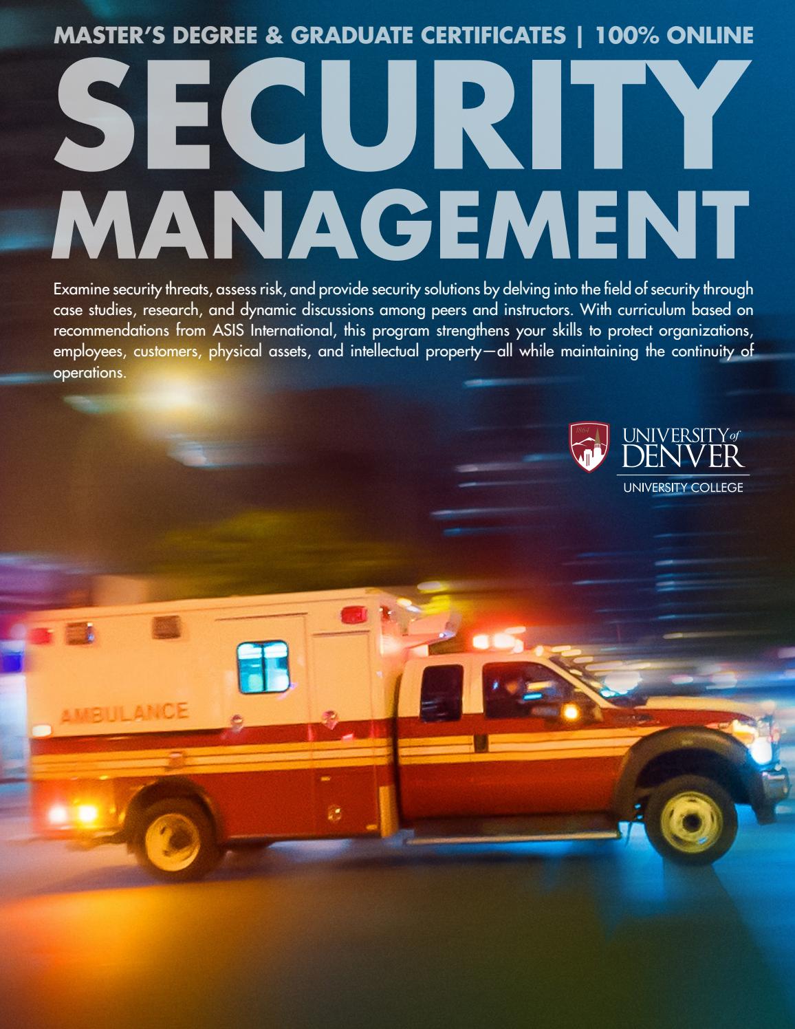 Security Management Graduate Program by University College - Issuu