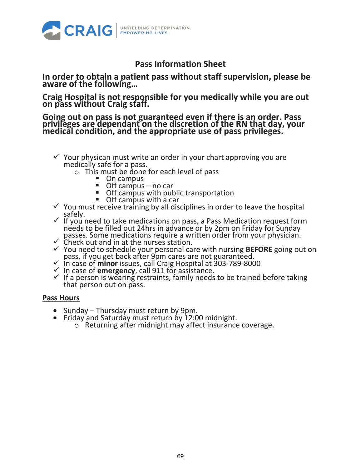 Craig Hospital Brain Injury Handbook by Craig Hospital - Issuu