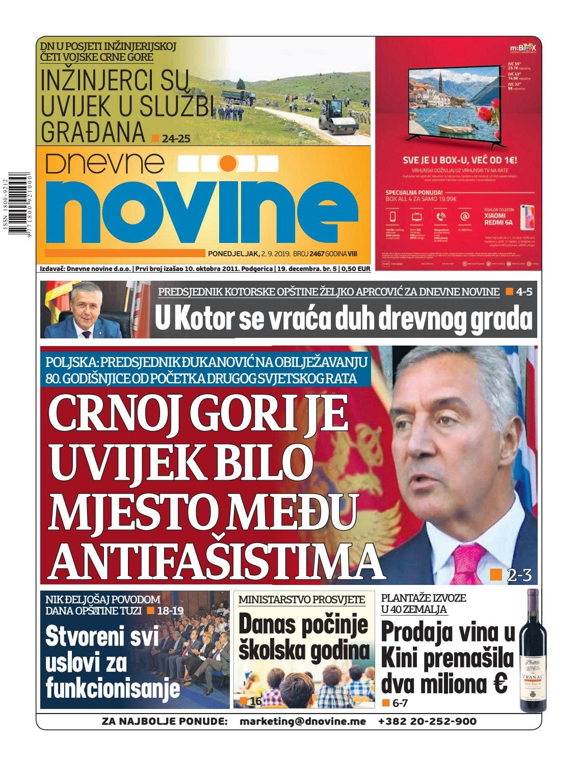 Dnevne novine 2. septembar 2019. by Dnevne Novine - Issuu