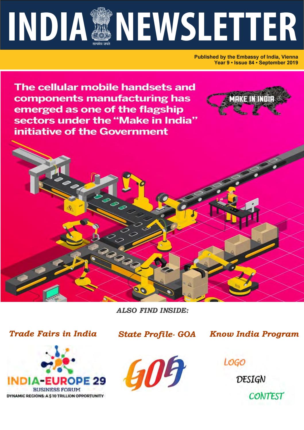 Embassy of India Newsletter- September 2019 by Indian Embassy Vienna ...
