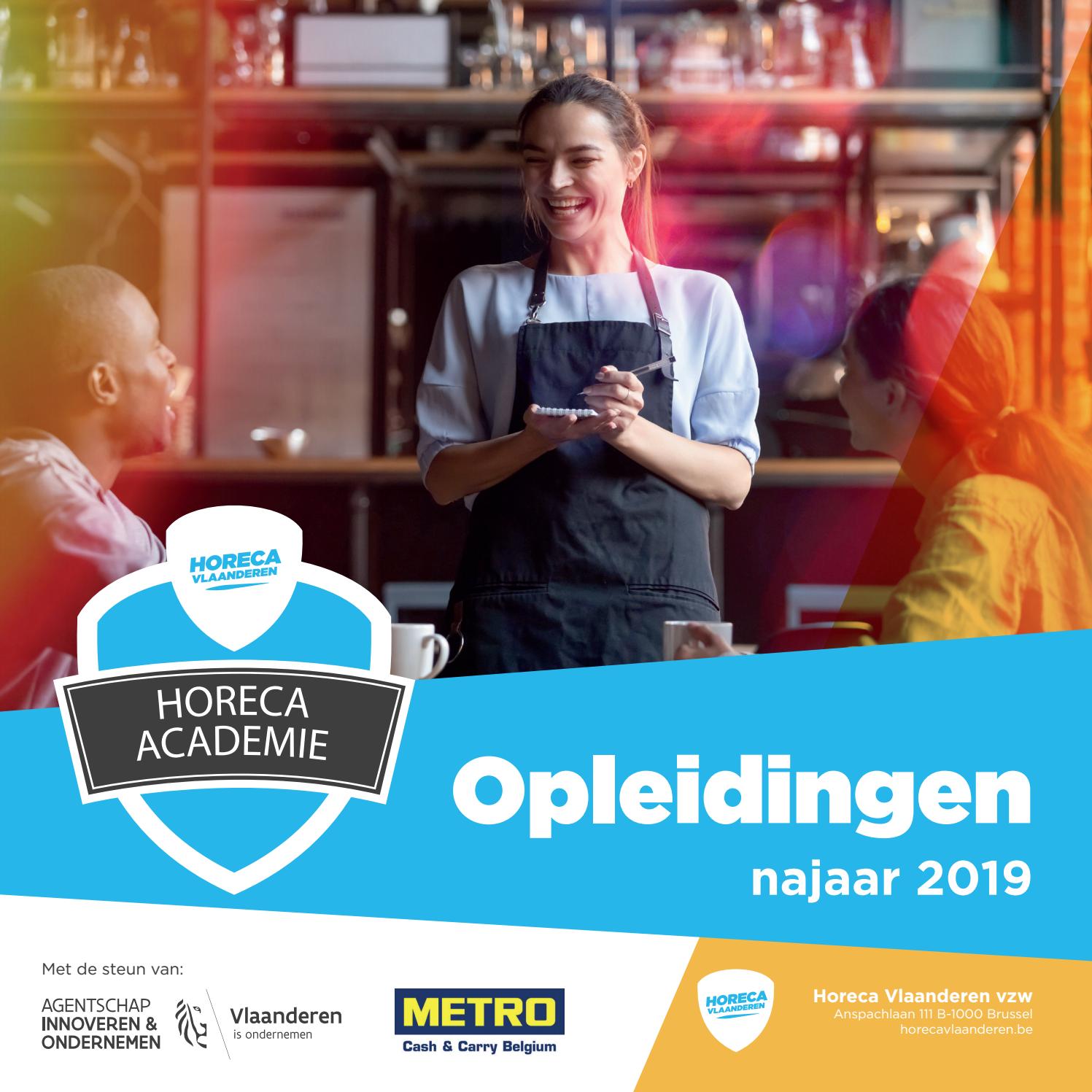 Opleidingsaanbod Horeca Academie najaar 2019 by Horeca Vlaanderen - Issuu