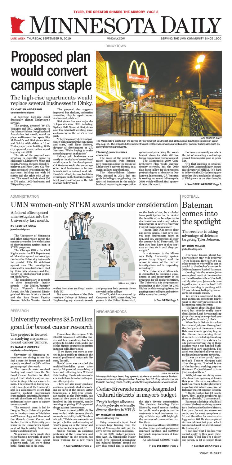 September 5, 2019 by The Minnesota Daily - Issuu